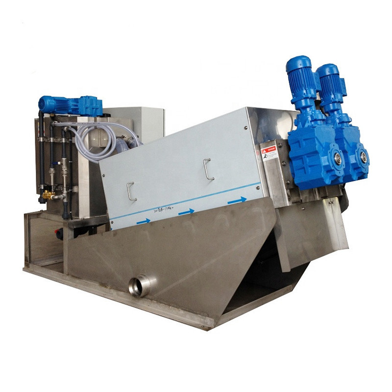 Wastewater Screw Press Sludge Dewatering Machine System For Industry ...