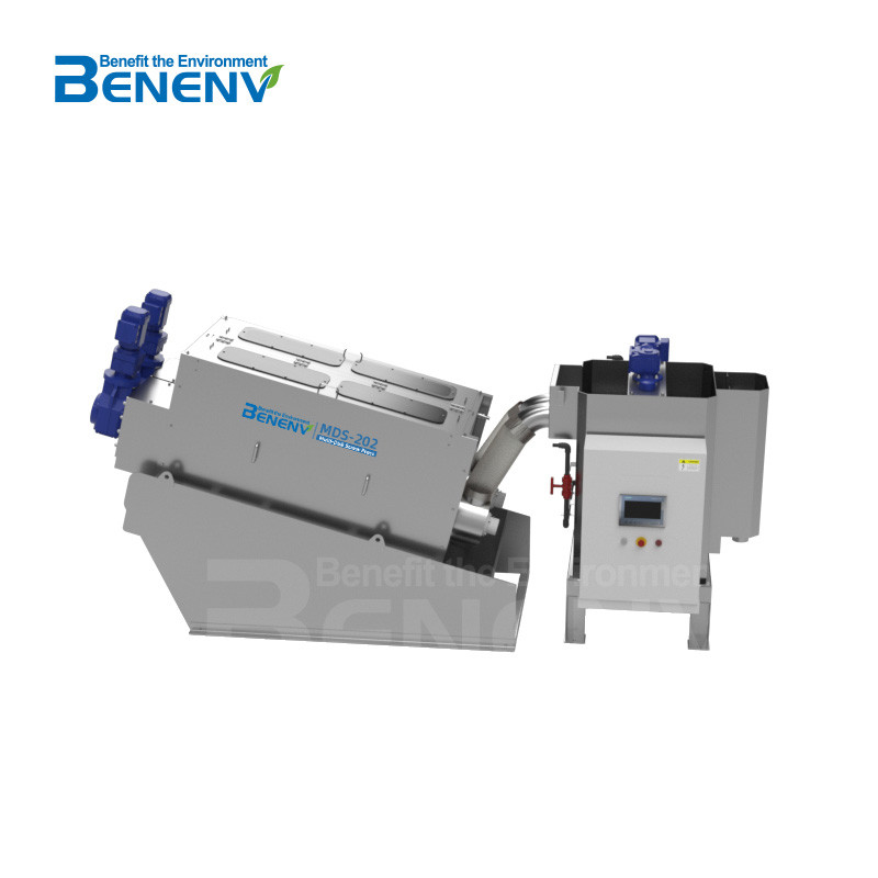 Clogging Free Wastewater Treatment Machine Multi-Disk Screw Press Low ...