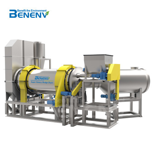 Super Rotary Sludge Dryer High Thermal Efficiency Wastewater Sludge ...